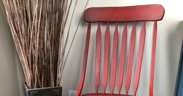 Custom Painted Red Accent Chair