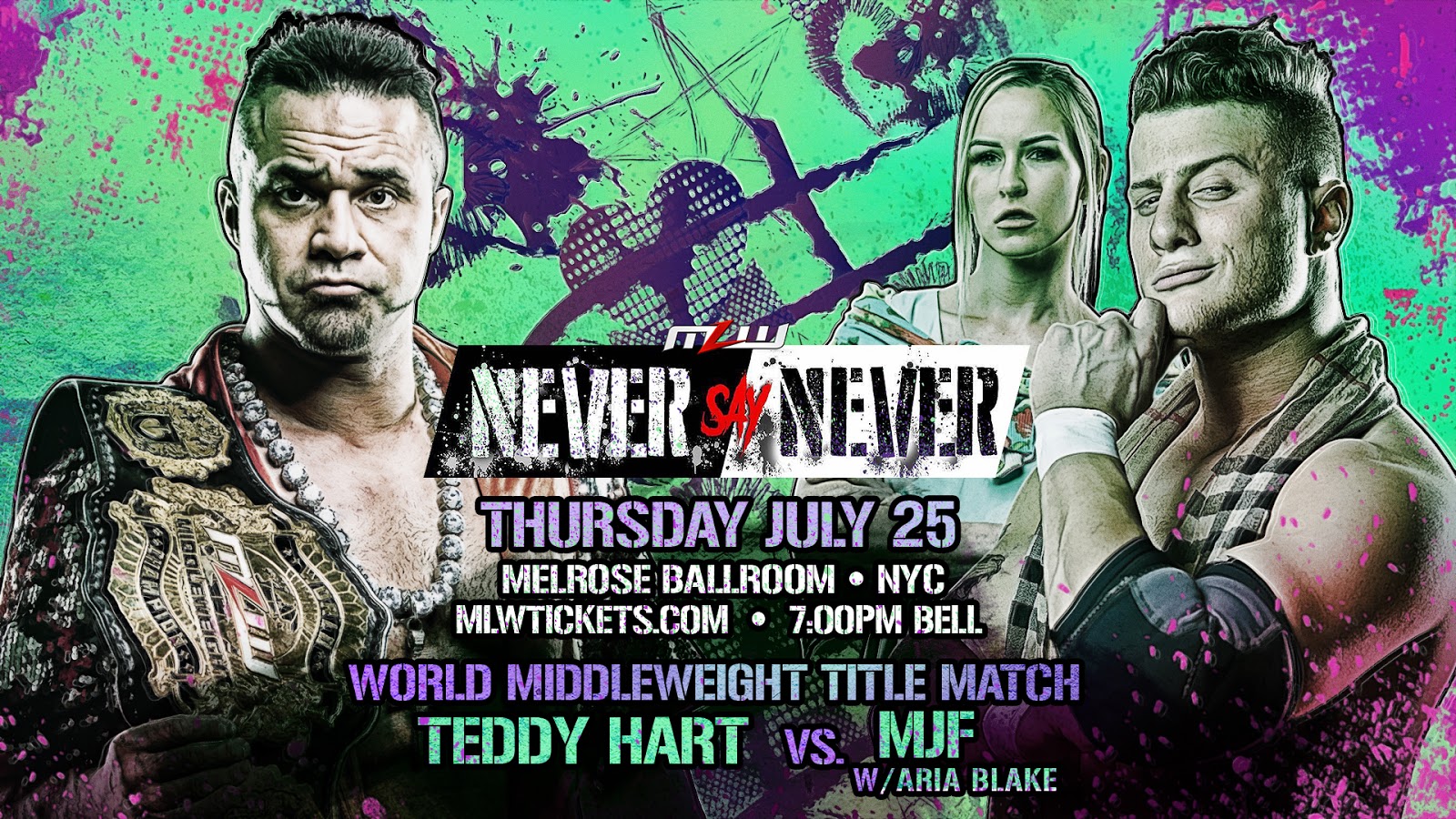 CARTELERA MLW FUSION NEVER SAY NEVER 2019 UnrealPlus Wrestling | Ver ...
