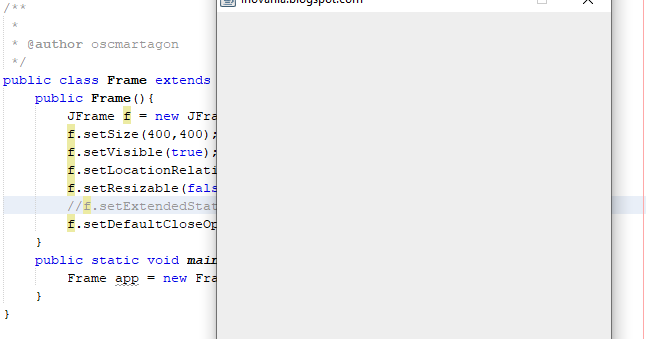 Inovania: JFrame en java