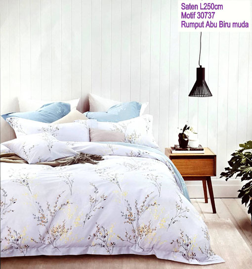 Sprei Katun Jepang Motif Rumput Biru - Lovina Sprei * Jual Sprei dan ...