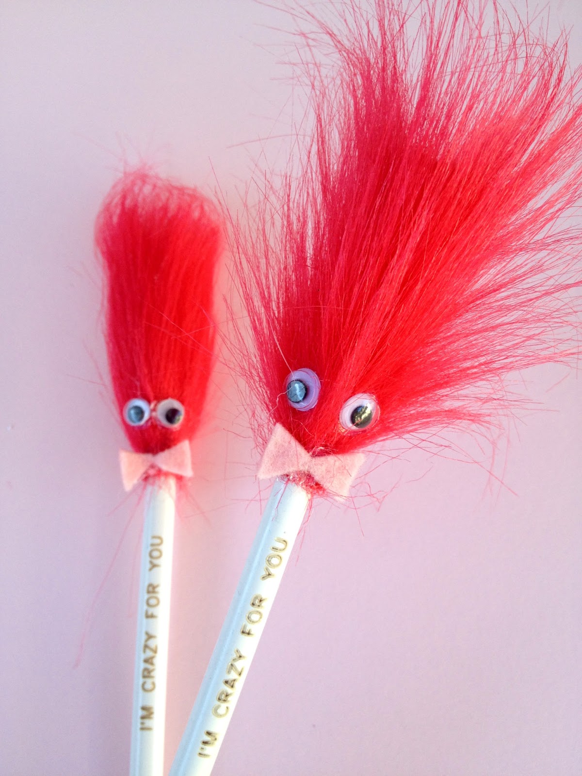 Retro Craft: Crazy Hair Pencils and Valentine Printable