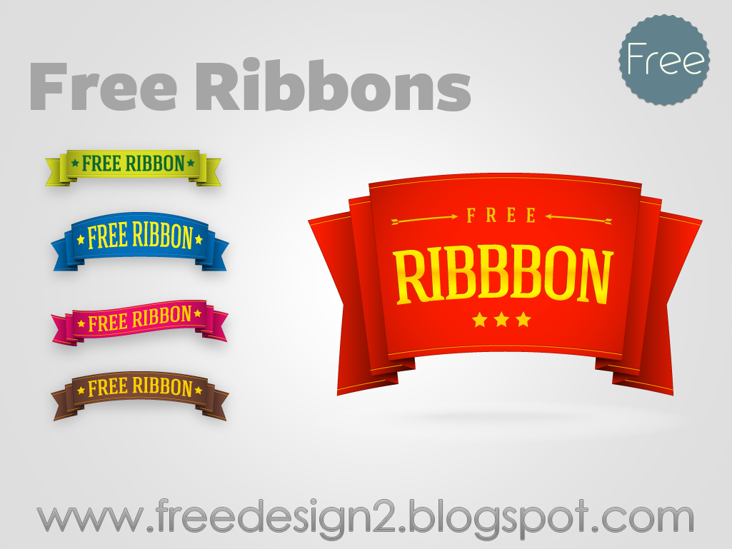 5 Free PSD Ribbon Templates | freedesign