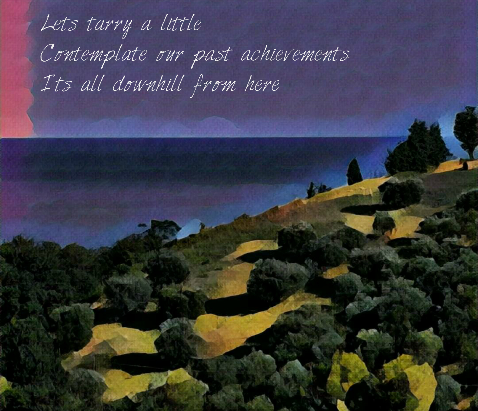 Word of the day! Fresh! Fresh! Fresh!: Tarry