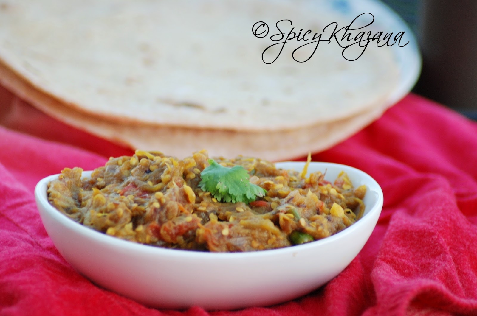 Khazana of my favorite recipes..: Baingan Bartha (Smoked eggplant ...