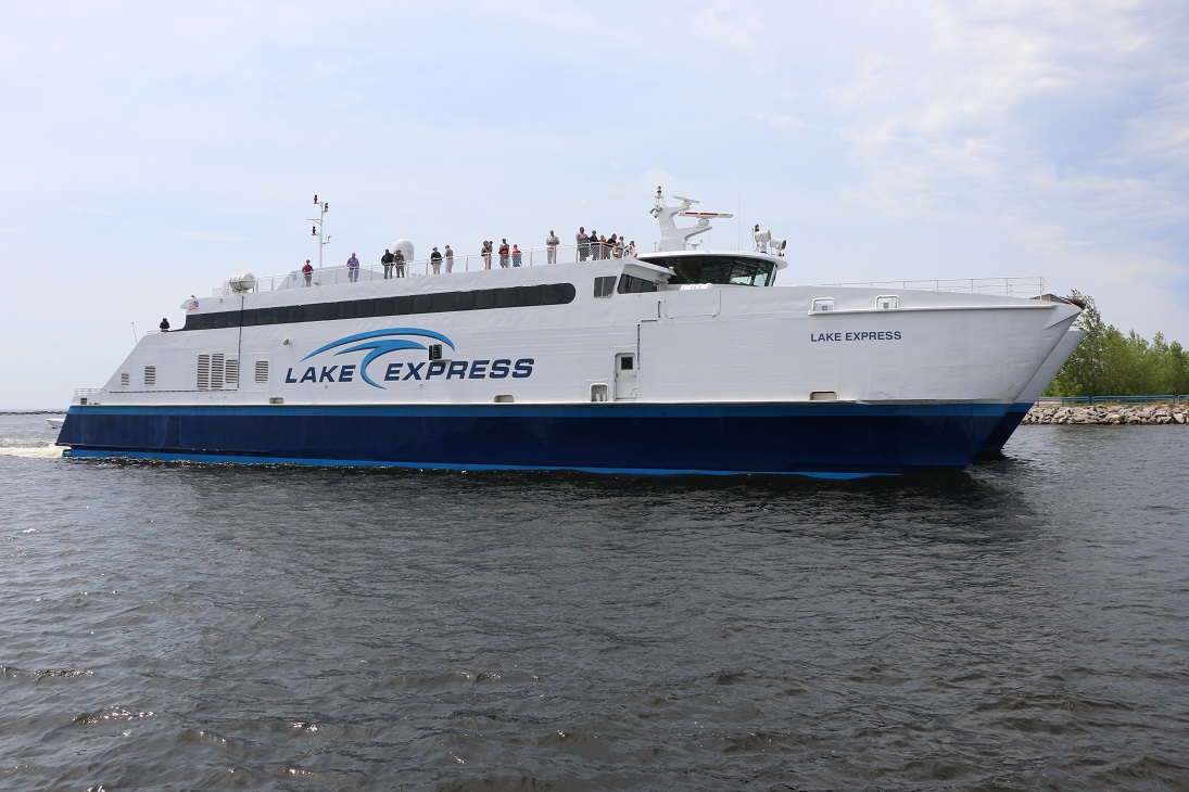 Michigan Exposures: the Lake Express Entering Muskegon