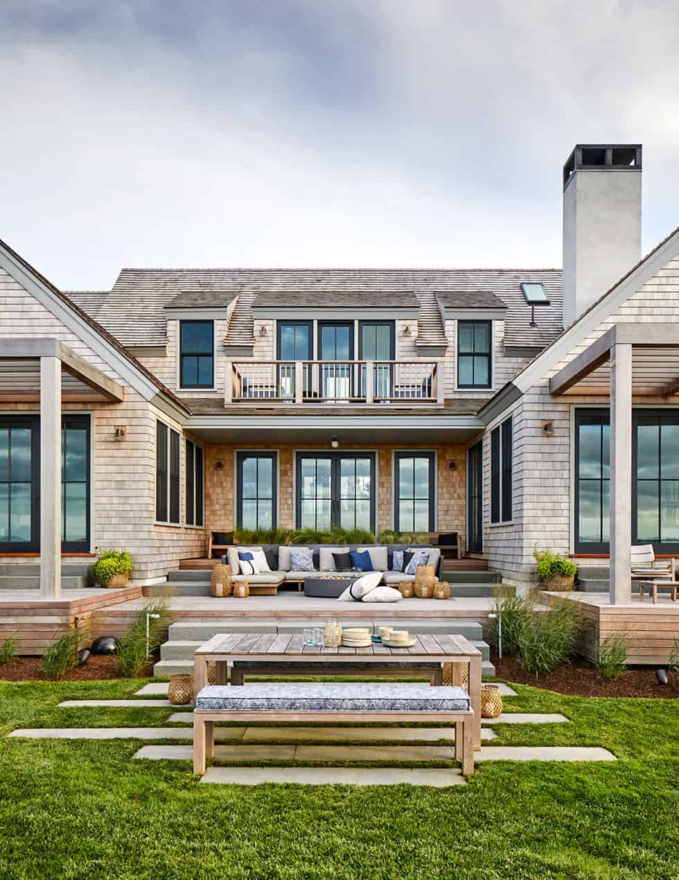Harborfront house with beach chic interiors on Nantucket island