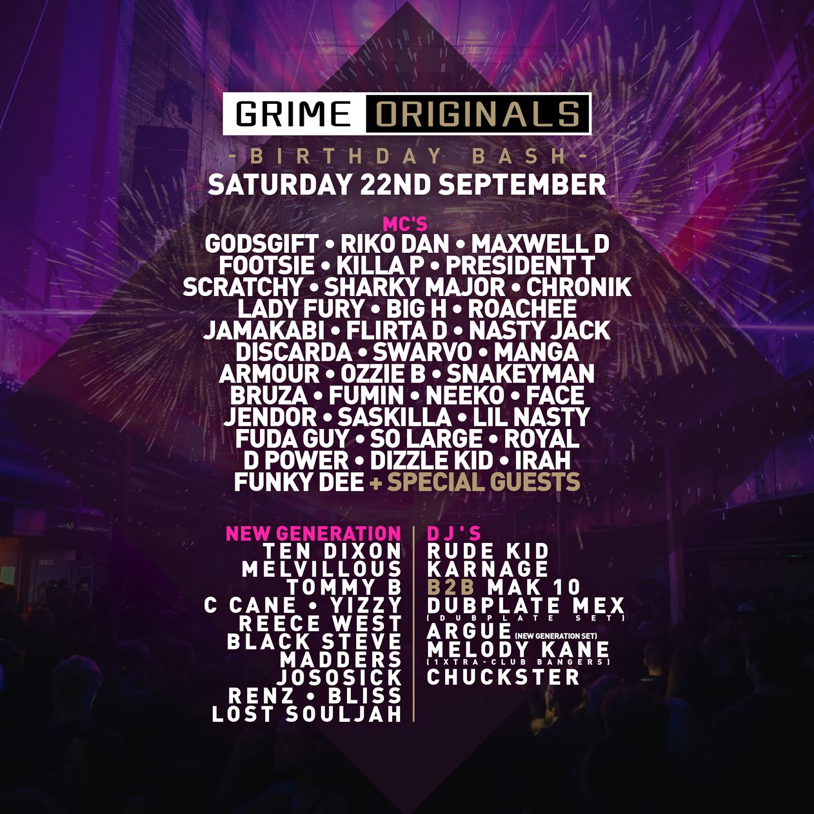 Grime Originals Announce September 22nd London Line Up - Grime Culture ...