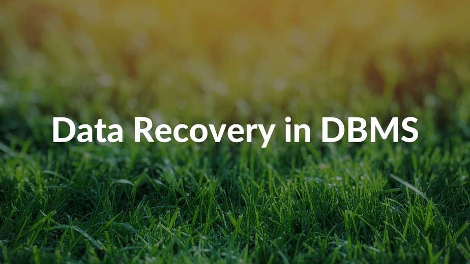 DBMS - Data Recovery | DB Exam Study DBMS - Data Recovery | DB Exam Study