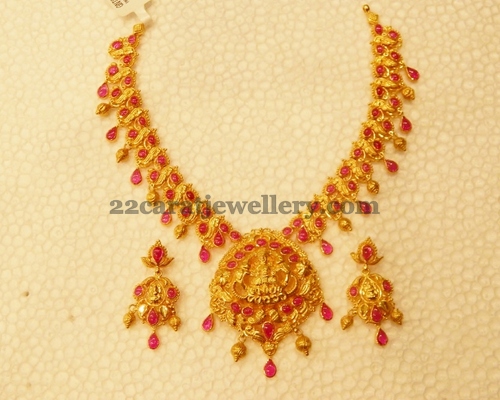 22ct Pota Ruby Temple Necklace - Jewellery Designs