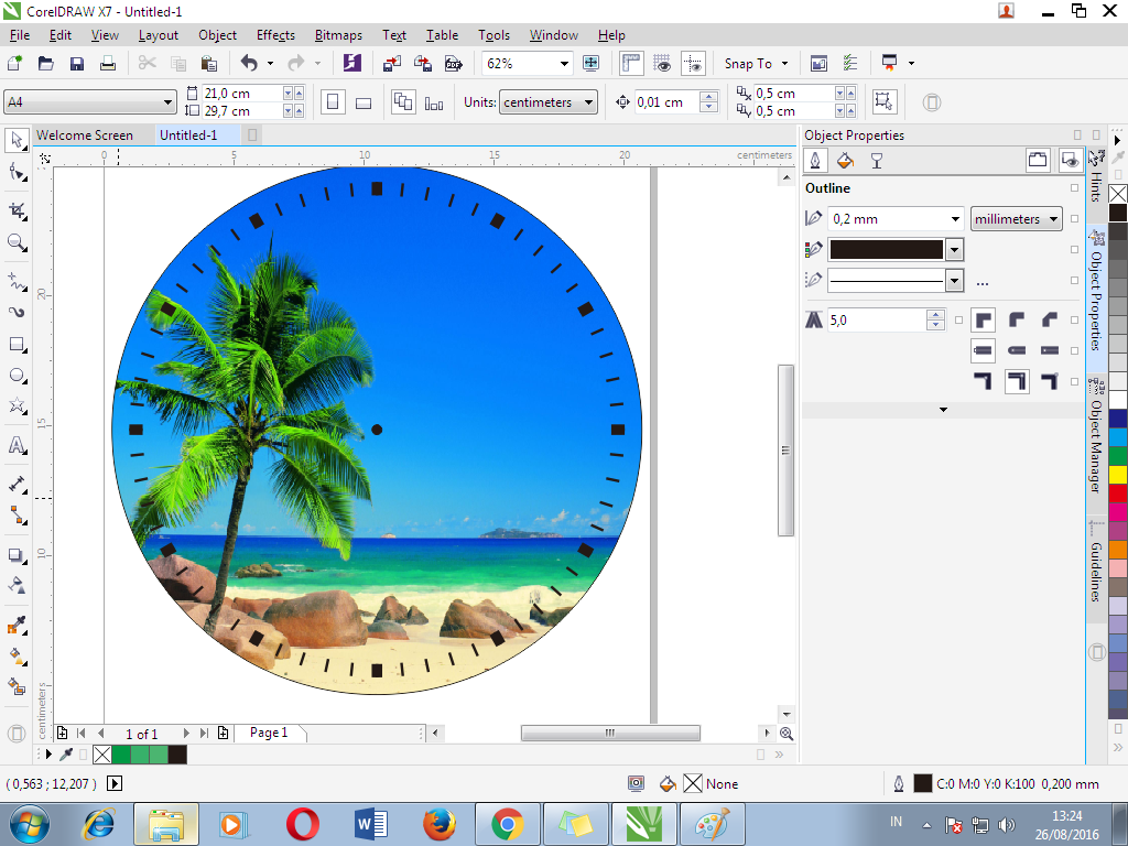 Cara Membuat Design Jam Dinding Dengan Corel Draw - Belajar Bersama