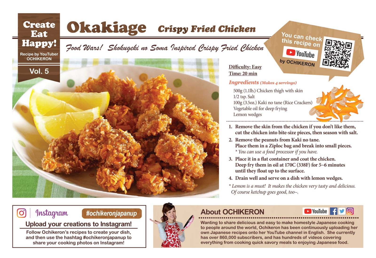 Okakiage (Food Wars! Shokugeki no Soma Inspired Crispy Fried Chicken ...
