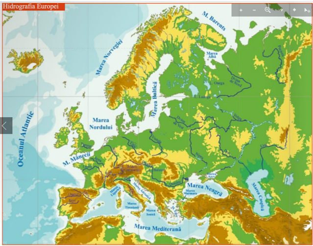 lectii de geografie: Hidrografia Europei