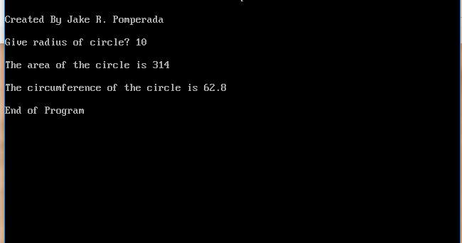 Free Programming Source Codes and Computer Programming Tutorials: AREA AND CIRCUMFERENCE OF A ...
