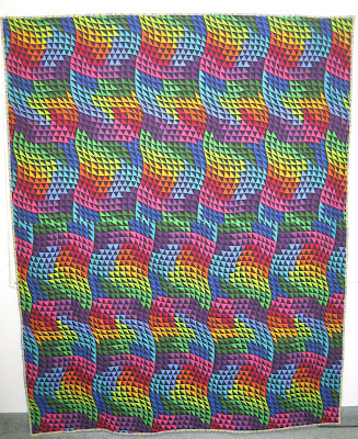 CRAZY BY DESIGN: Rainbow Strings Quilt Finished