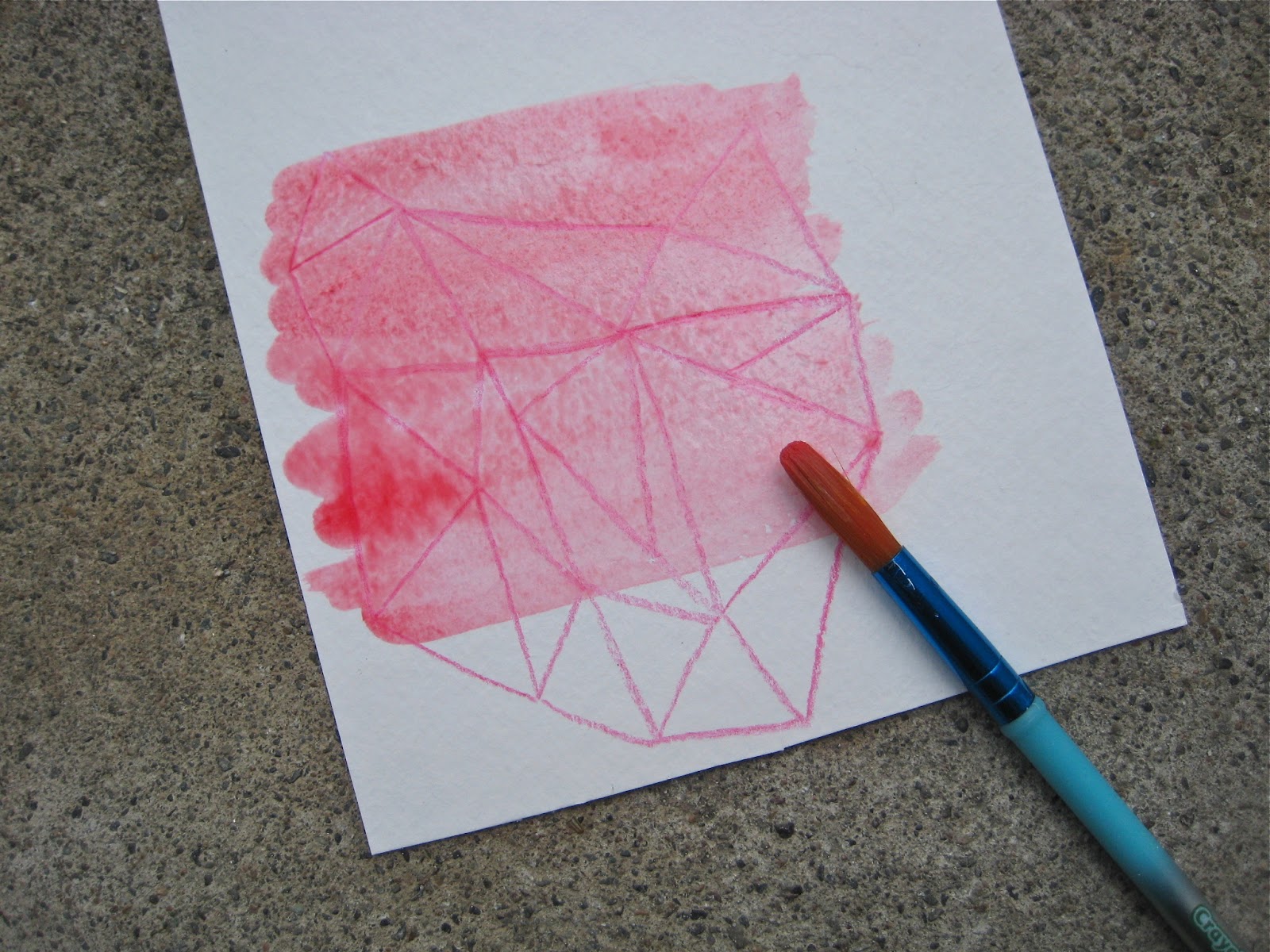 on my honor...: DIY: Crayons + Watercolors = Prints