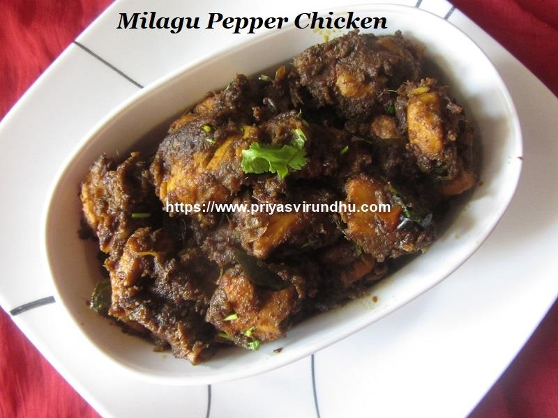 Priya's Virundhu: Milagu Chicken Fry Recipe/Pepper Chicken Fry/Black ...