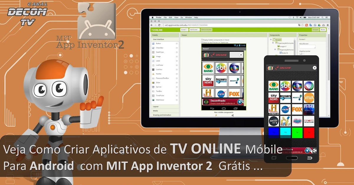 VEJA COMO CRIAR APLICATIVOS DE TV ONLINE MÓBILE PARA ANDROID COM MIT ...