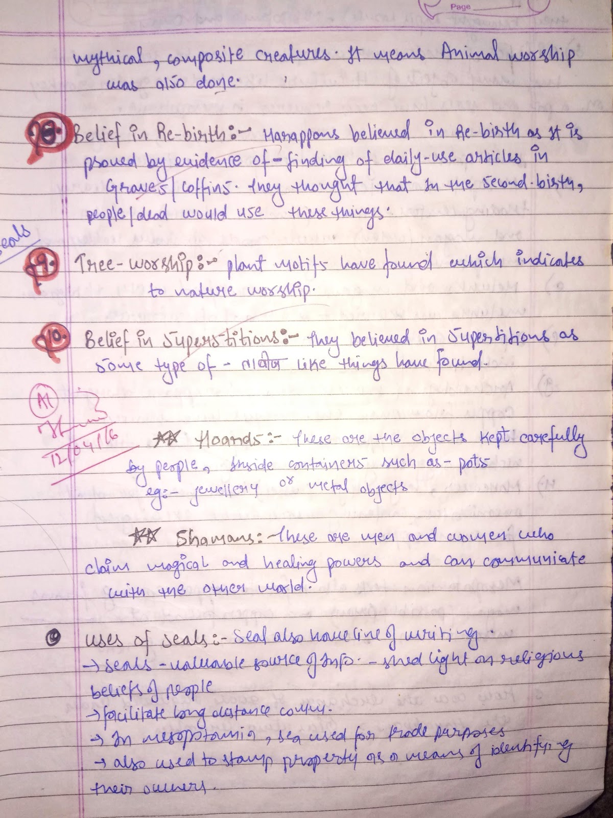 Handwritten notes of Brick, Beads and Bones- The Harappan Civilization ...