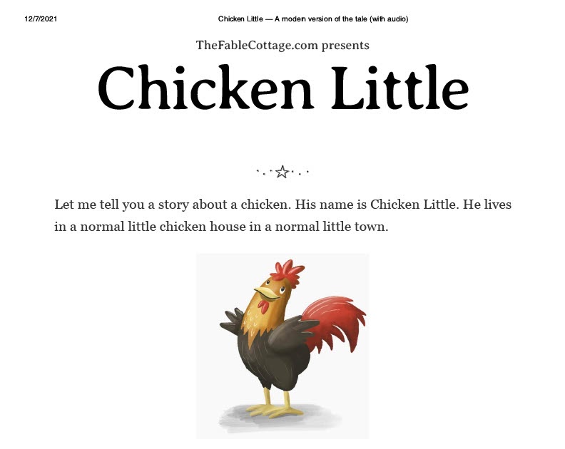 interlebprensa. learning english: CHICKEN LITTLE MODERN VERSION OF A ...
