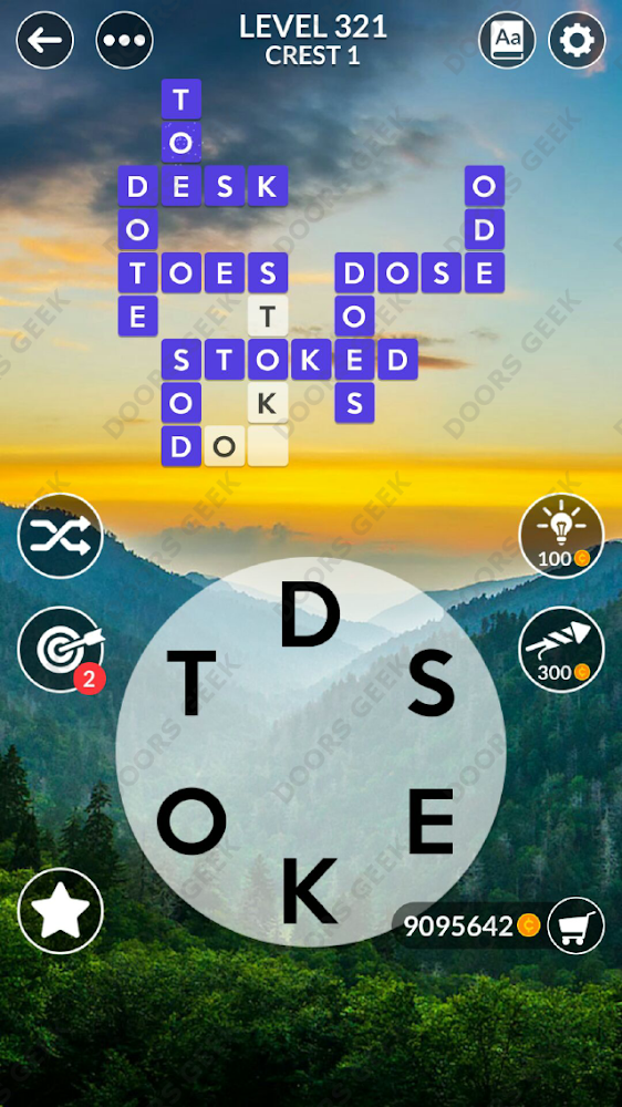 Wordscapes Level 321 Answers ~ Doors Geek