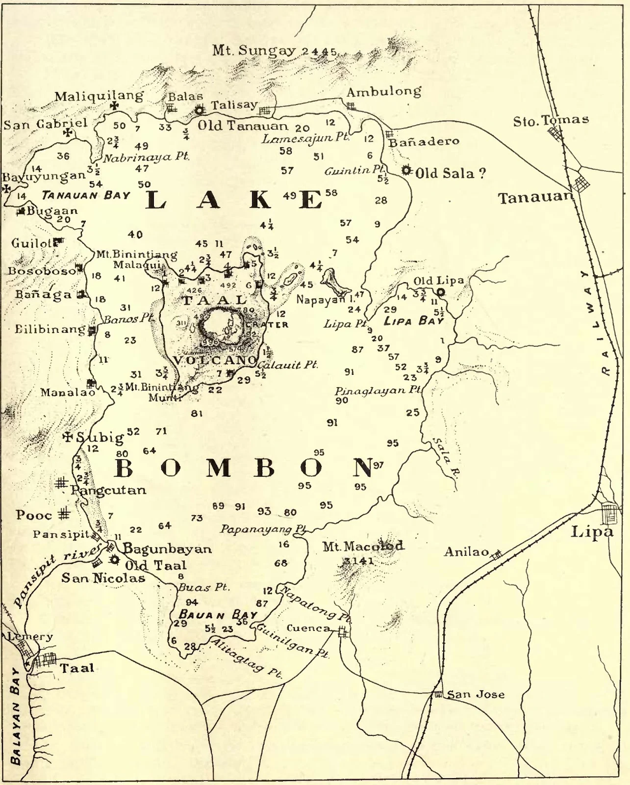 Sketch-Map of the Taal Volcano Region, c. 1911 - Batangas History ...