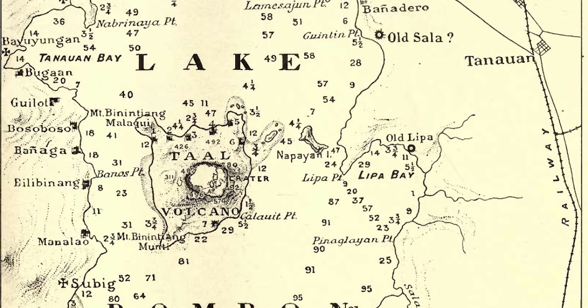 Sketch-Map of the Taal Volcano Region, c. 1911 - Batangas History ...