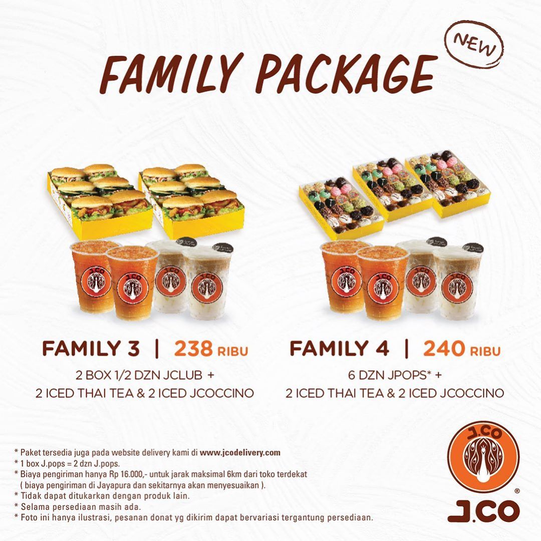 JCO Promo New FAMILY PACKAGE Mulai Rp 190.000 - scanharga