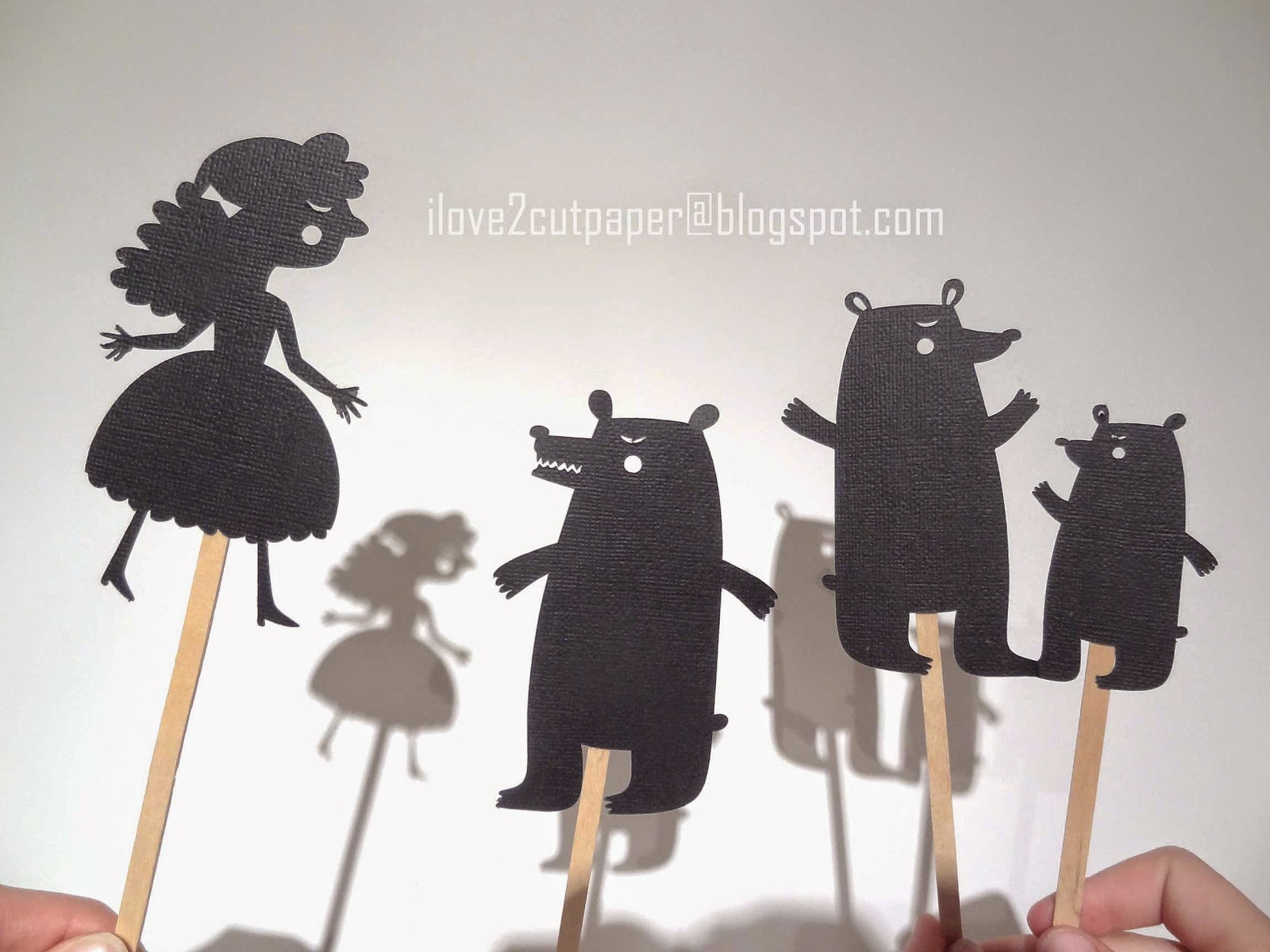 i love 2 cut paper: Shadow Play Puppets