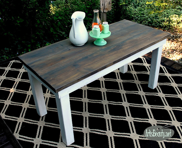 ART IS BEAUTY: How I built a Vintage Rustic Farmhouse table for FREE!