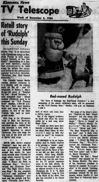 DVP's POTPOURRI: RUDOLPH, THE RED-NOSED REINDEER (1964 TV SPECIAL)