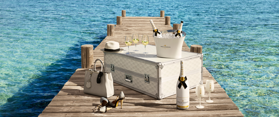 Moët Ice Impérial in the Summer Escape Trunk - Glamorous Luxury Passion