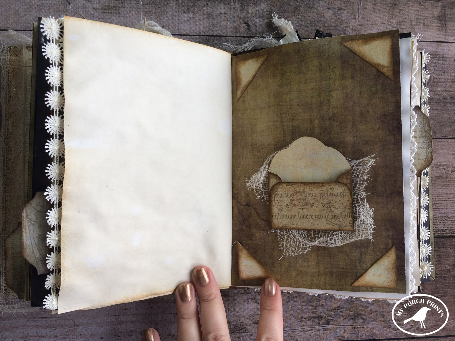 My Porch Prints: "Mysterious Woman" Junk Journal from My Porch Prints