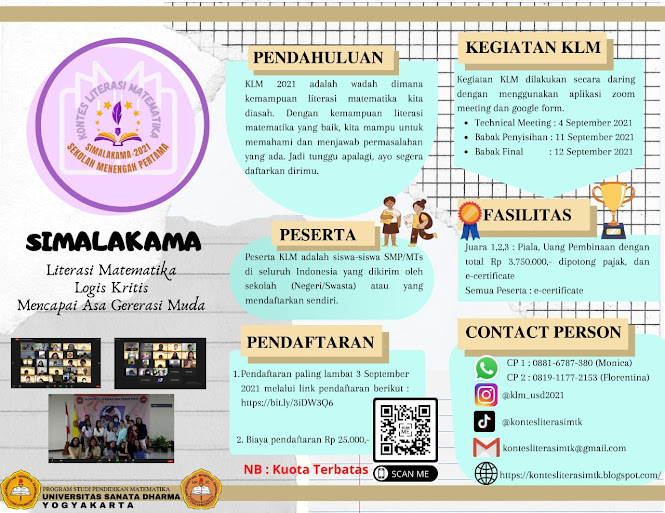 Leaflet dan Poster Kontes Literasi Matematika 2021 ~ KONTES LITERASI ...