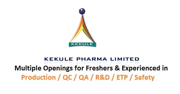 UDYOG ADDA: Kekule Pharma Limited - Multiple Openings for Freshers & Experienced in Production ...