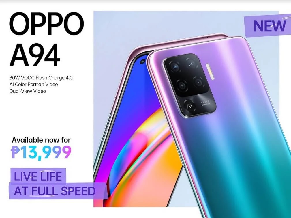 OPPO A94 with 30W VOOC Flash Charge and Dual-View Video Launches in PH ...