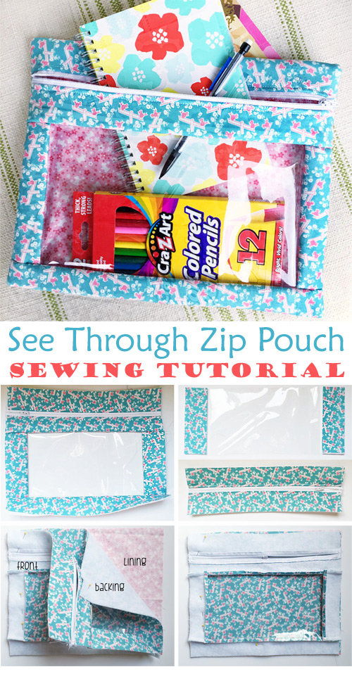See Through Zip Pouch Tutorial ~ Free-Tutorial.net