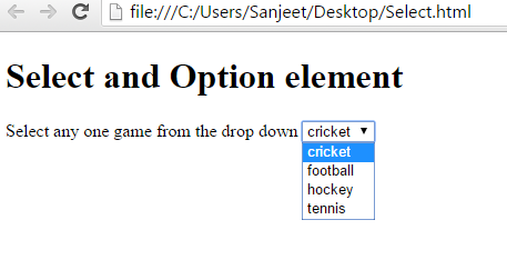 HTML datalist using Select Element, Option, OptGroup Element ...