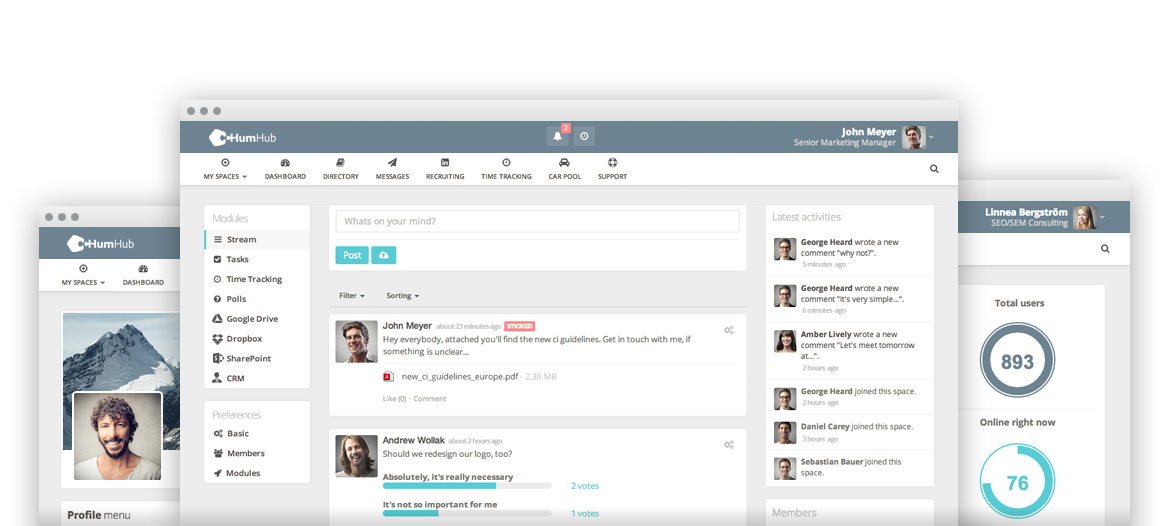 HumHub - Social Network Kit | Tzoboar
