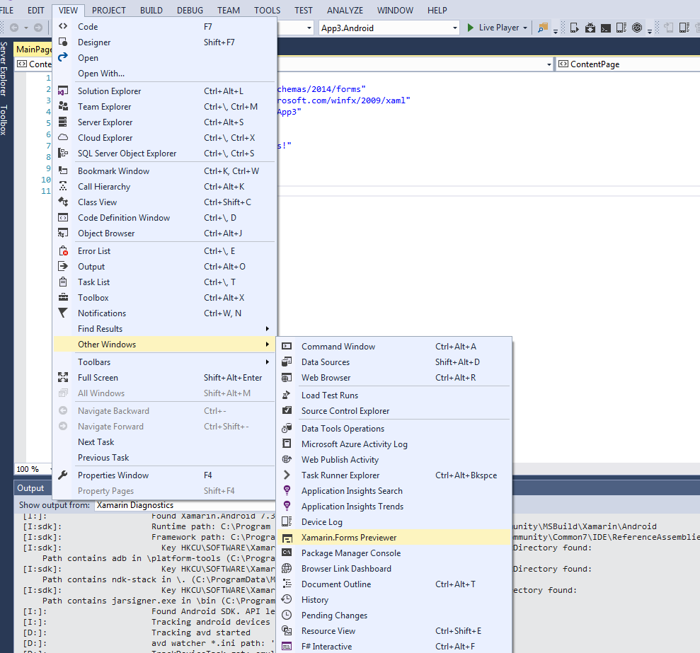 Xamarin.Forms Previewer