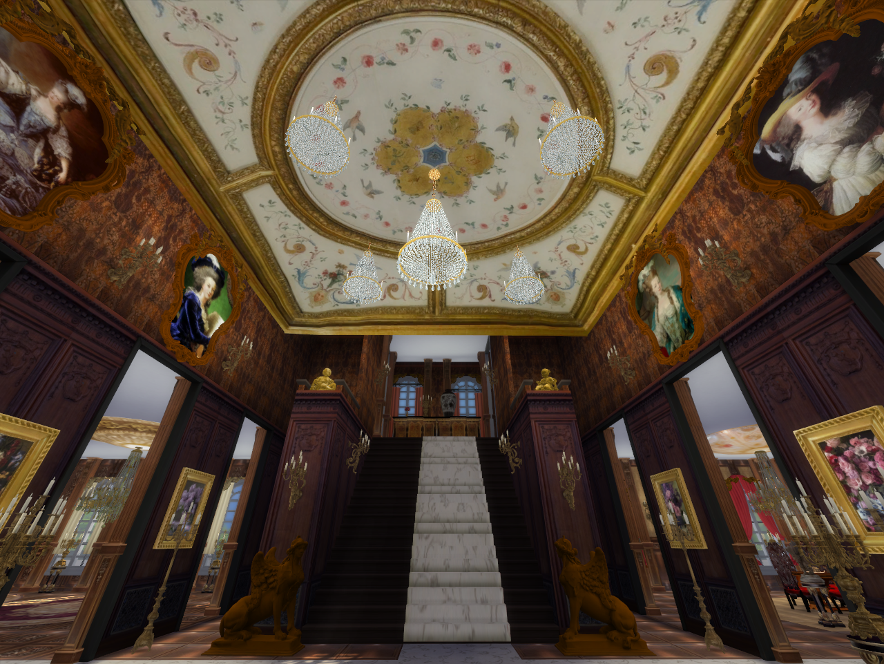 Anna Quinn Stories: Sphynx Palace Room For SIMS 4