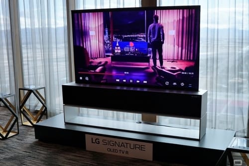 Launch of the world's first foldable screen TV