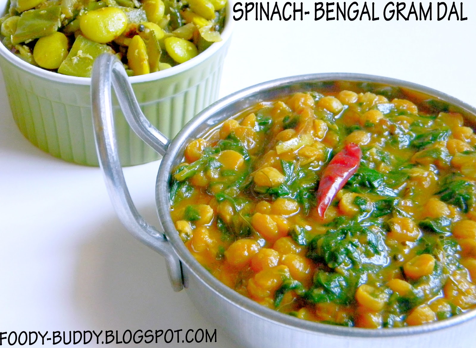 Foody - Buddy: CHANNA PALAK / SPINACH - BENGAL GRAM DAL - DAL RECIPE