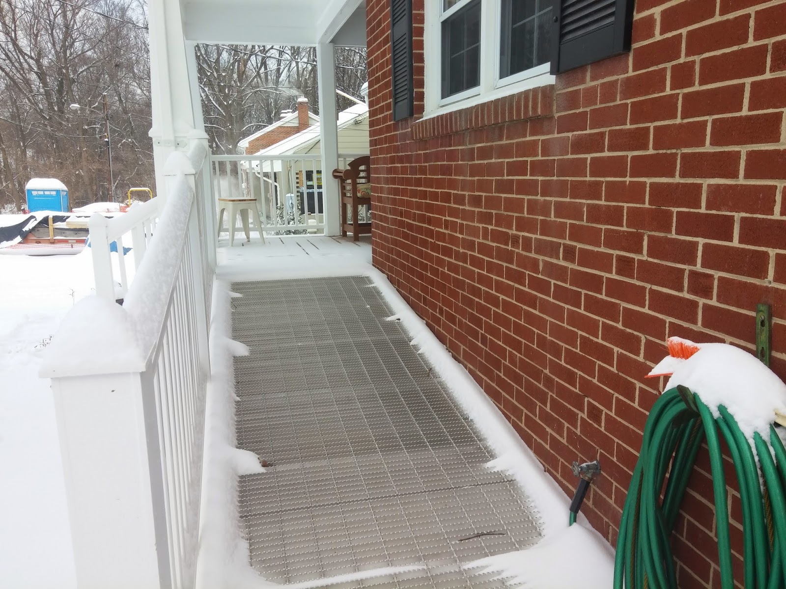 Wheelchair Ramp to Porch With Metal Grating: My Wheelchair Ramp