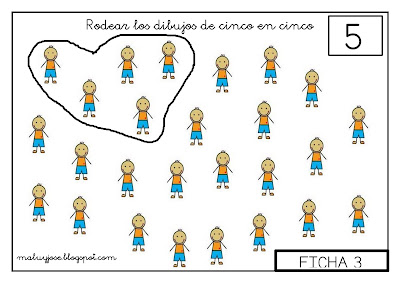 La Seño Marisa: CONTAMOS UN POCO: 5 EN 5