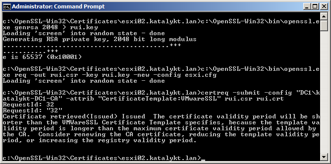 Katalykt: Replacing VMware ESXi SSL Certificate