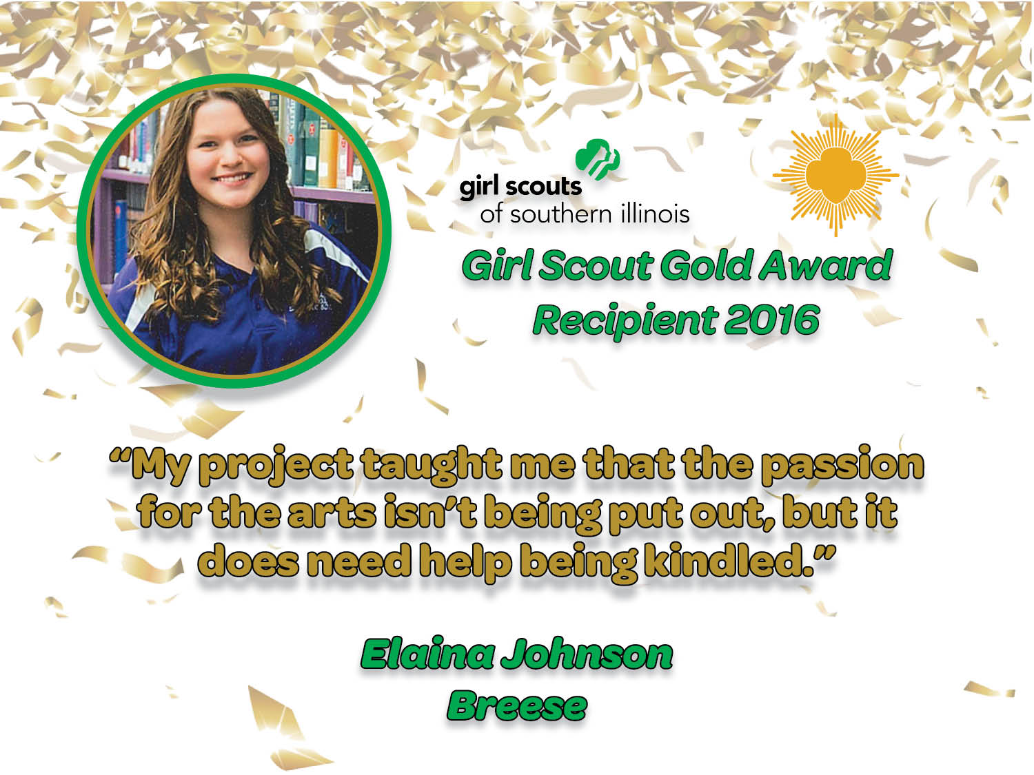 Girl Scouts Of Southern Illinois Looking Back 2015 16 Girl Scout Gold