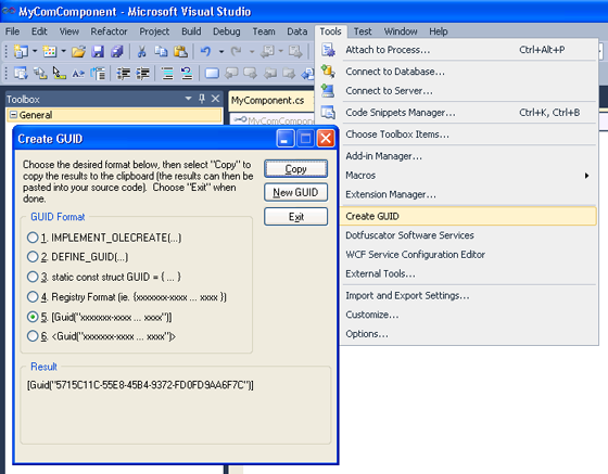 Antur Cynhyrfus: Creating a COM Visible C# Component