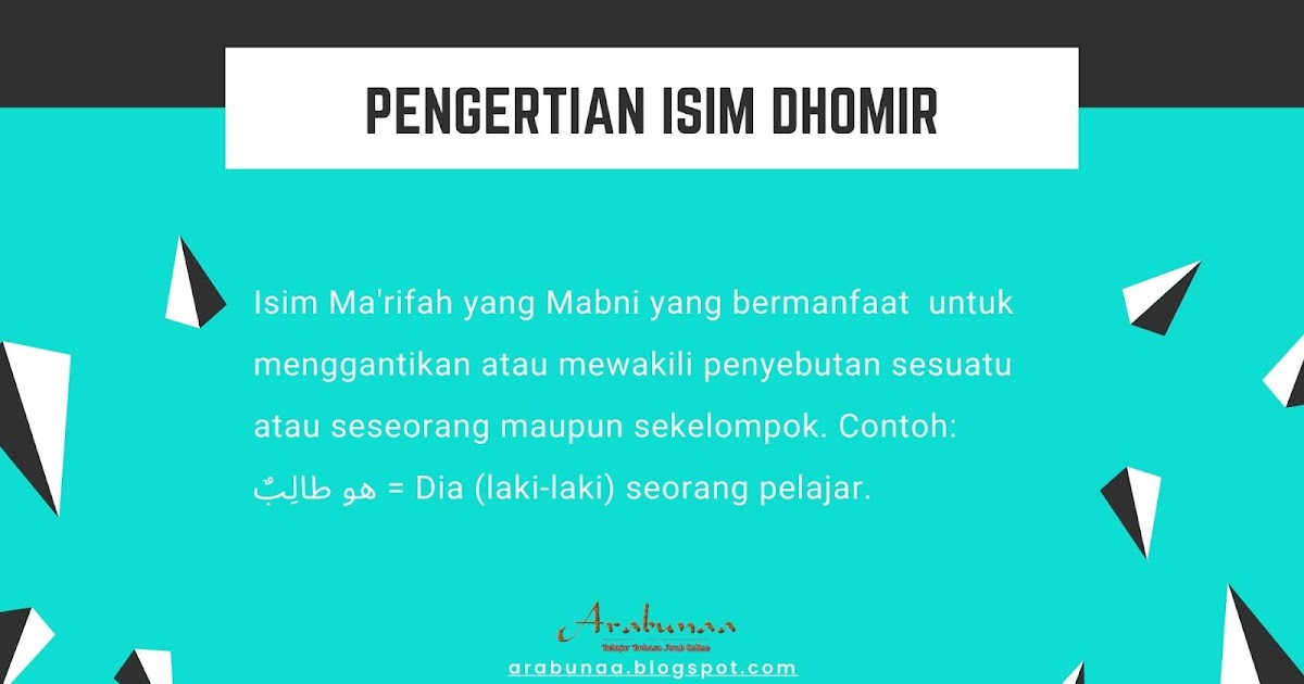 Pengertian Isim Dhomir (اسم الضمير) dan Pembagiannya dalam Ilmu Nahwu | Arabunaa (Belajar Bahasa ...
