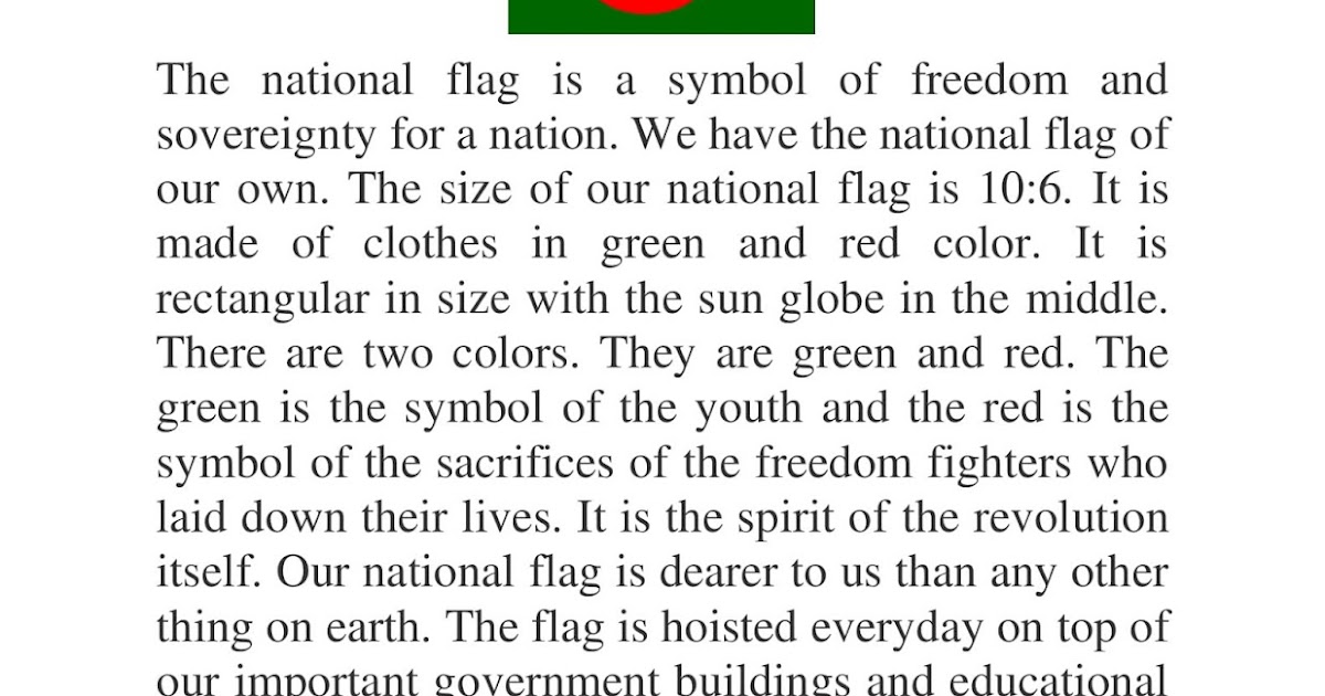 Our National Flag - Paragraph
