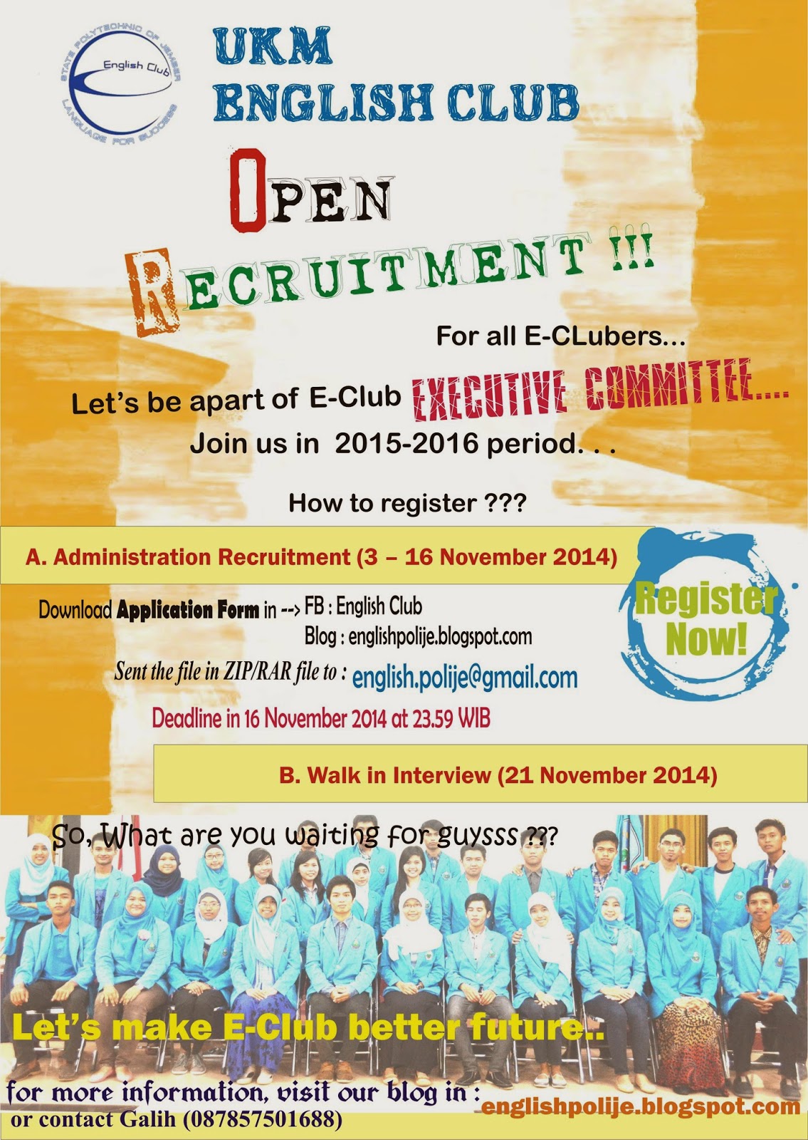 OPEN RECRUITMENT